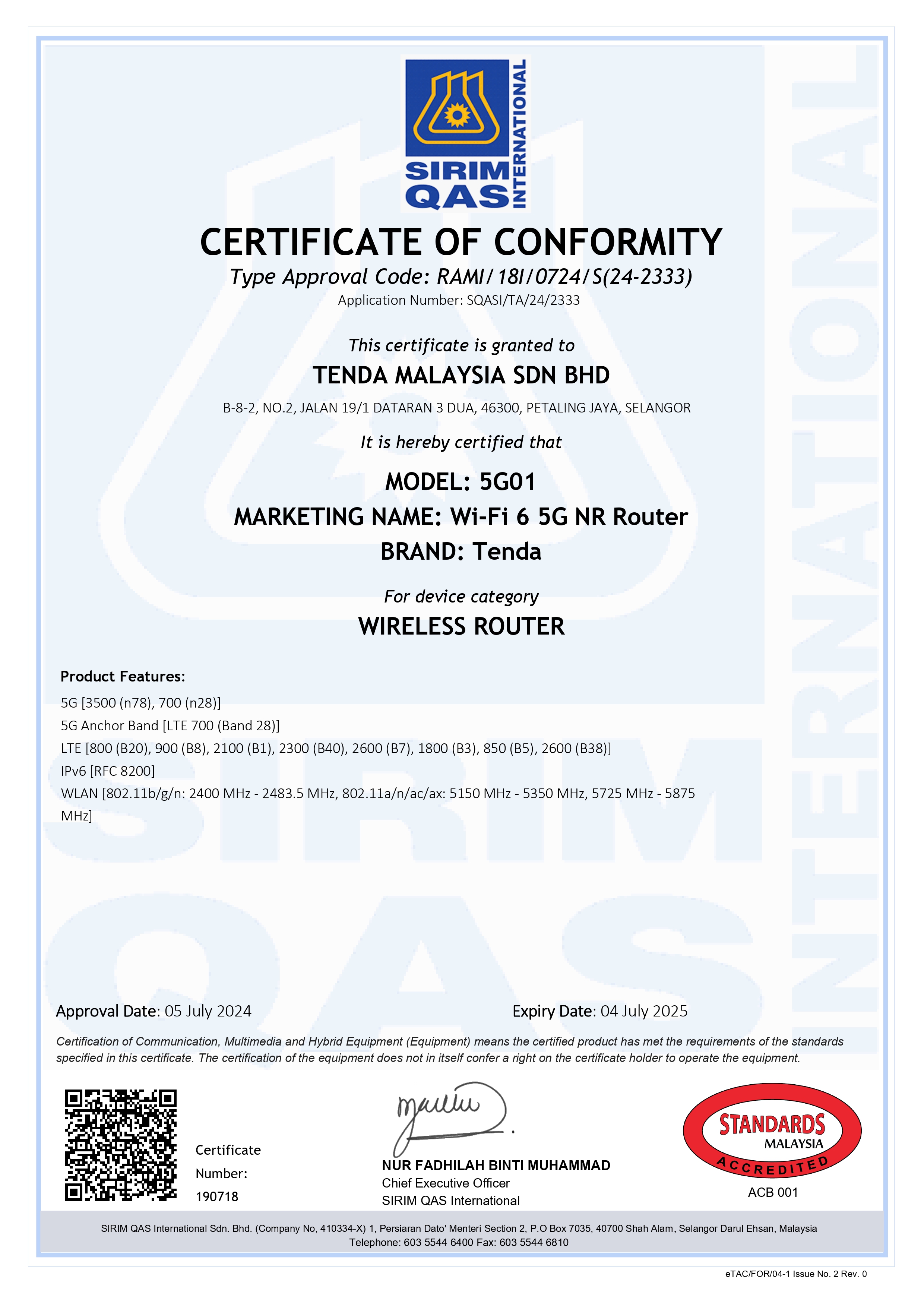 Tenda 5G01 AX1500 5G4G LTE WFi6 Router Sim Card Modem WiFi Router Dual ...