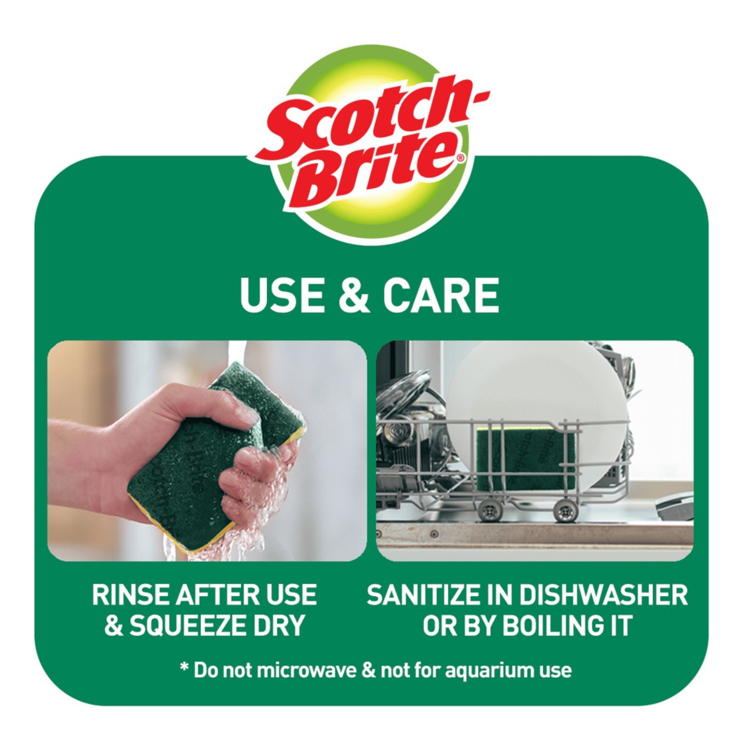 3M Scotch-Brite Tough Clean Sponge 4pcs | 3M Span Penyental Tahan Lasak ...