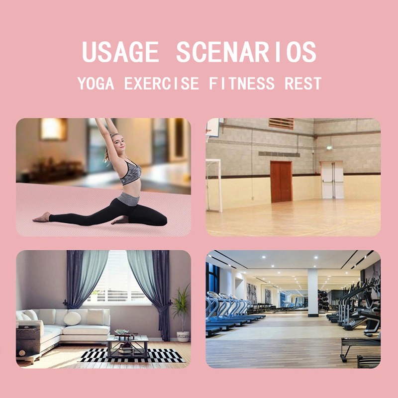 Extra Thick 10/15MM Yoga Mat High Density Anti Slip Exercise Mat for Workout Fitness Home Gym ...