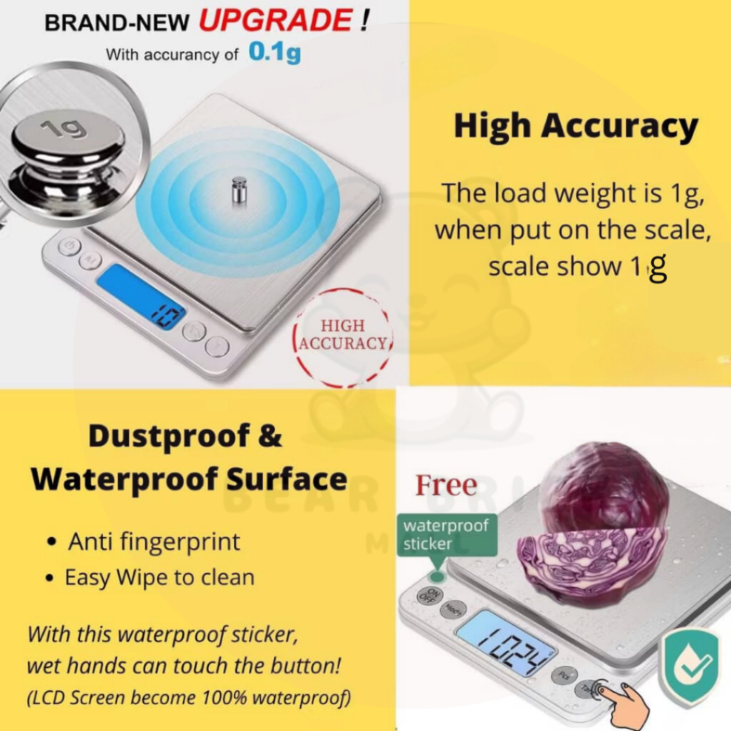Eng Version! Precision LCD Digital Scales 3000g Mini Electronic Grams ...