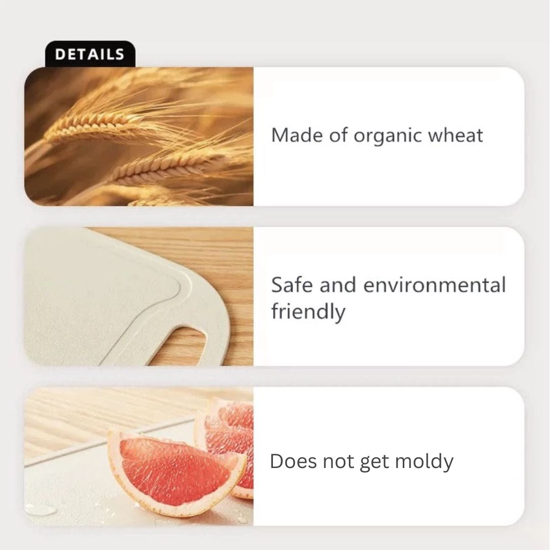 Eco-Friendly Organic Wheat Straw Chopping Board – Durable, Lightweight ...
