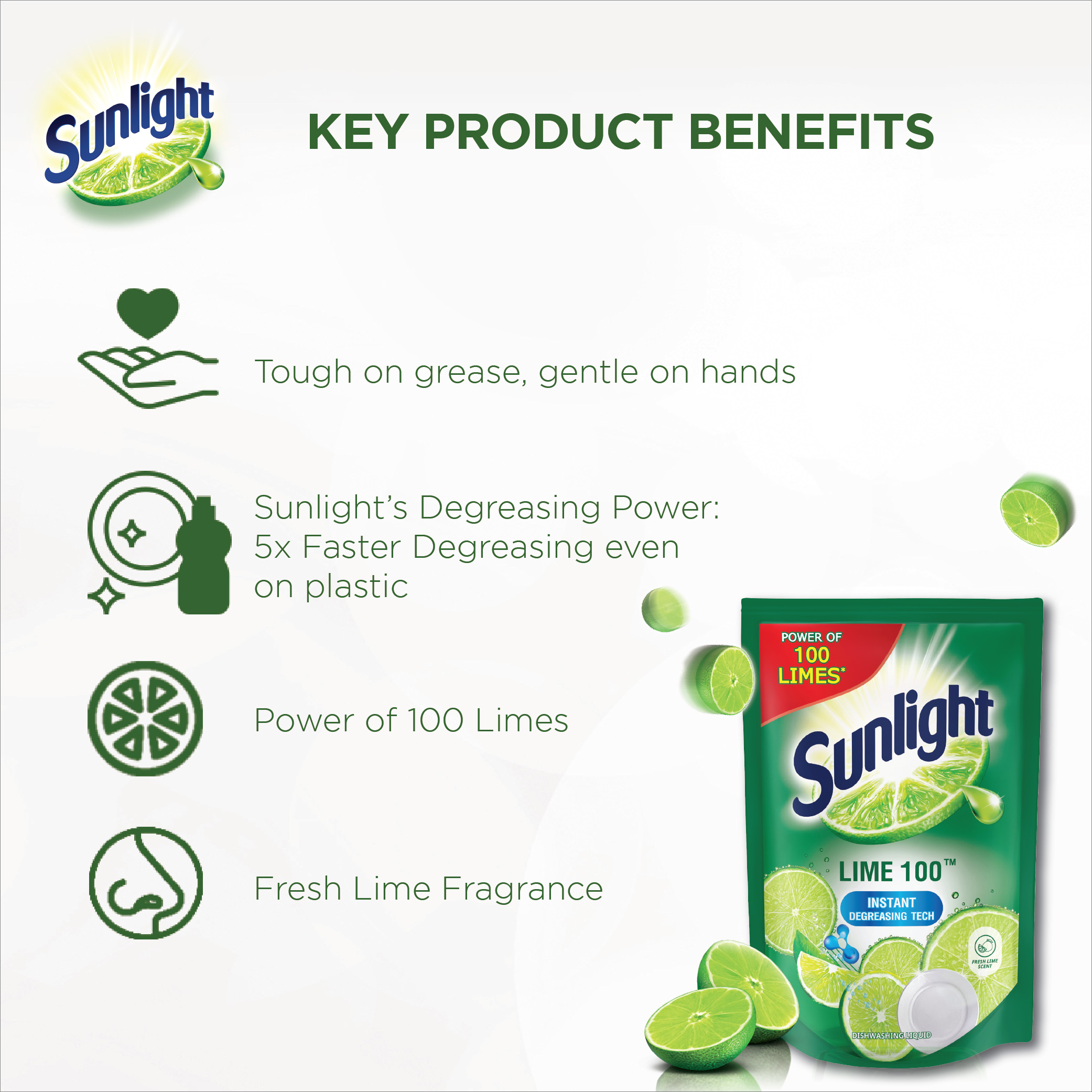 Sunlight Lime 100 Power Dishwashing Liquid 700ml | Shopee Malaysia