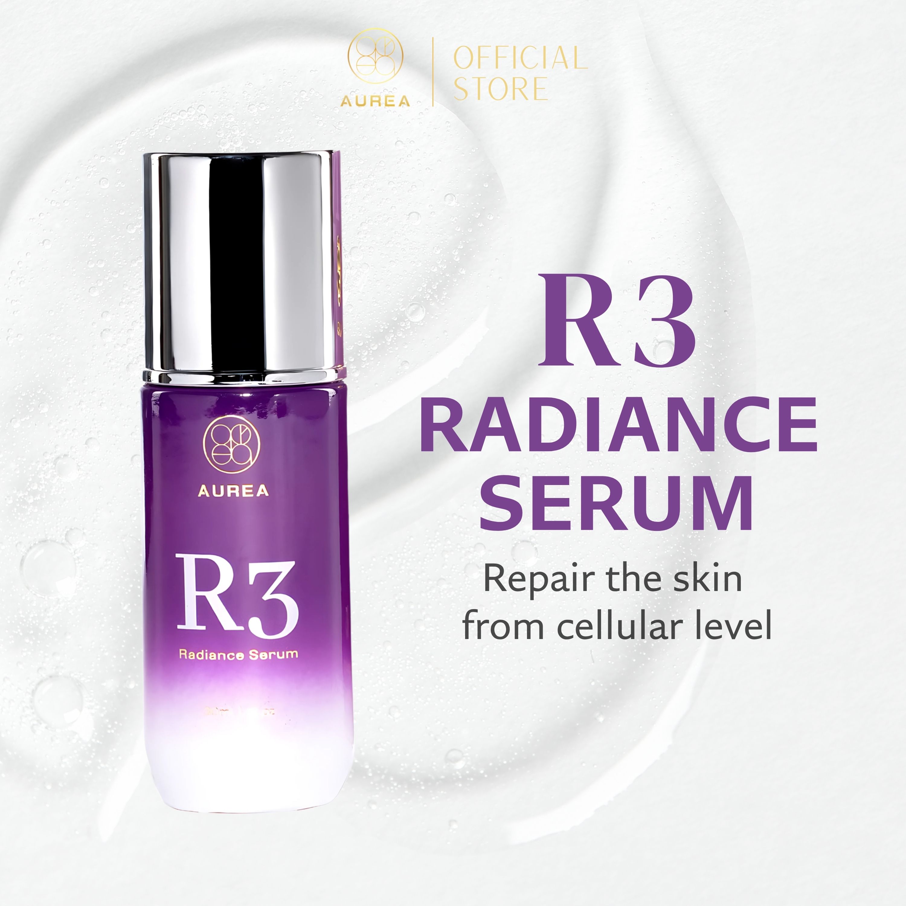 AUREA Combo Set R3 Radiance Serum 30ml + Face & Eye Mask (5Pcs) Anti ...