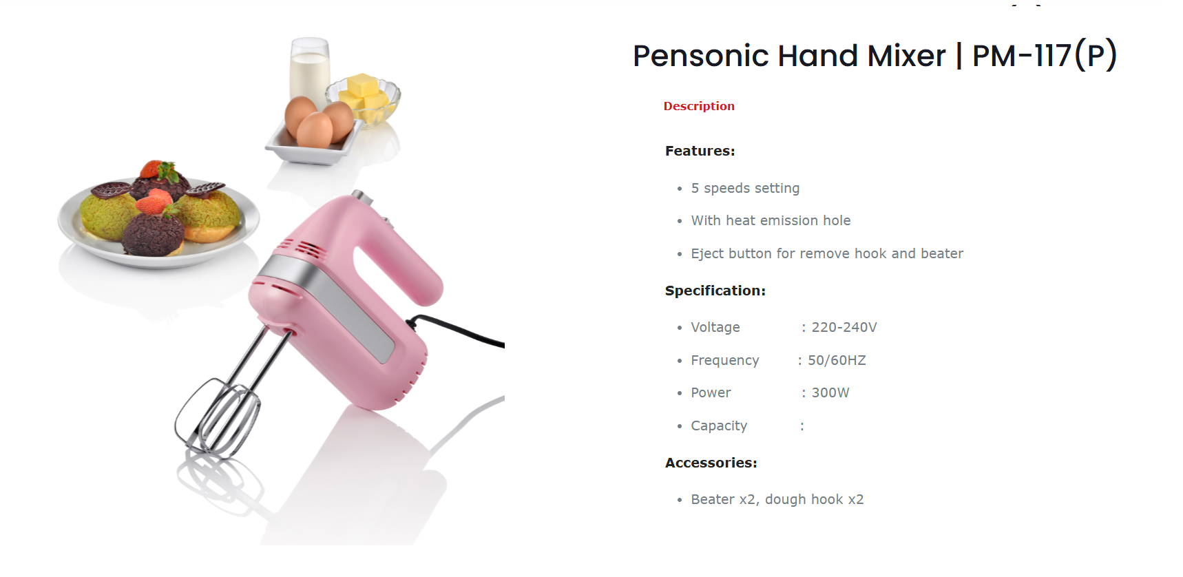 Pensonic Hand Mixer Handheld Cake Mixer Blue / Pink Pengadun Tangan ...