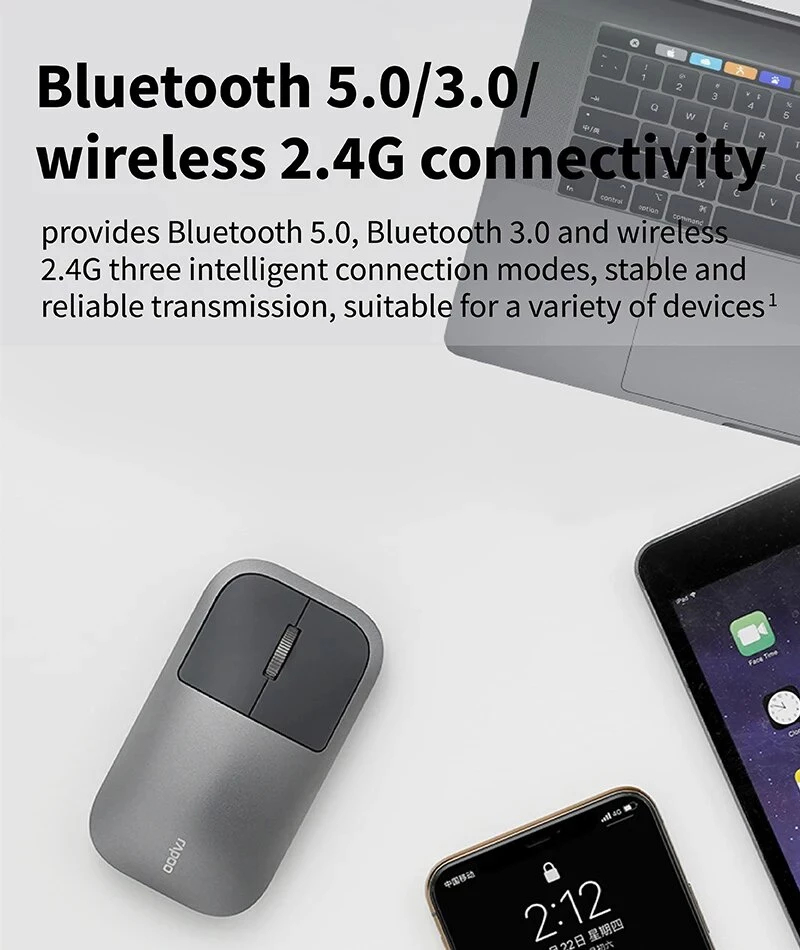 RAPOO M700 TETIKUS MULTI-MODE / BLUETOOTH & WIRELESS OPTICAL MOUSE WITH ...
