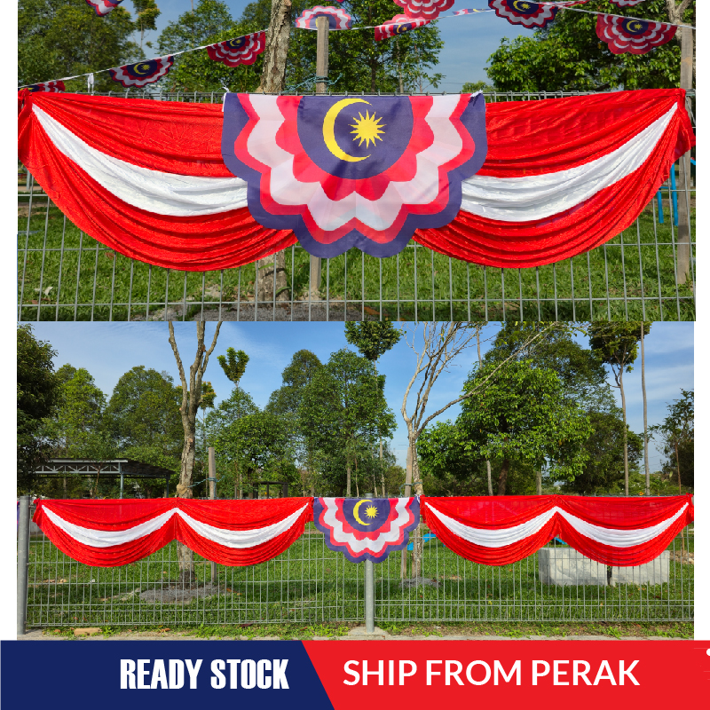 Langsir Scallop Merdeka Hiasan Pentas | Dekorasi Tingkap | Decoration ...