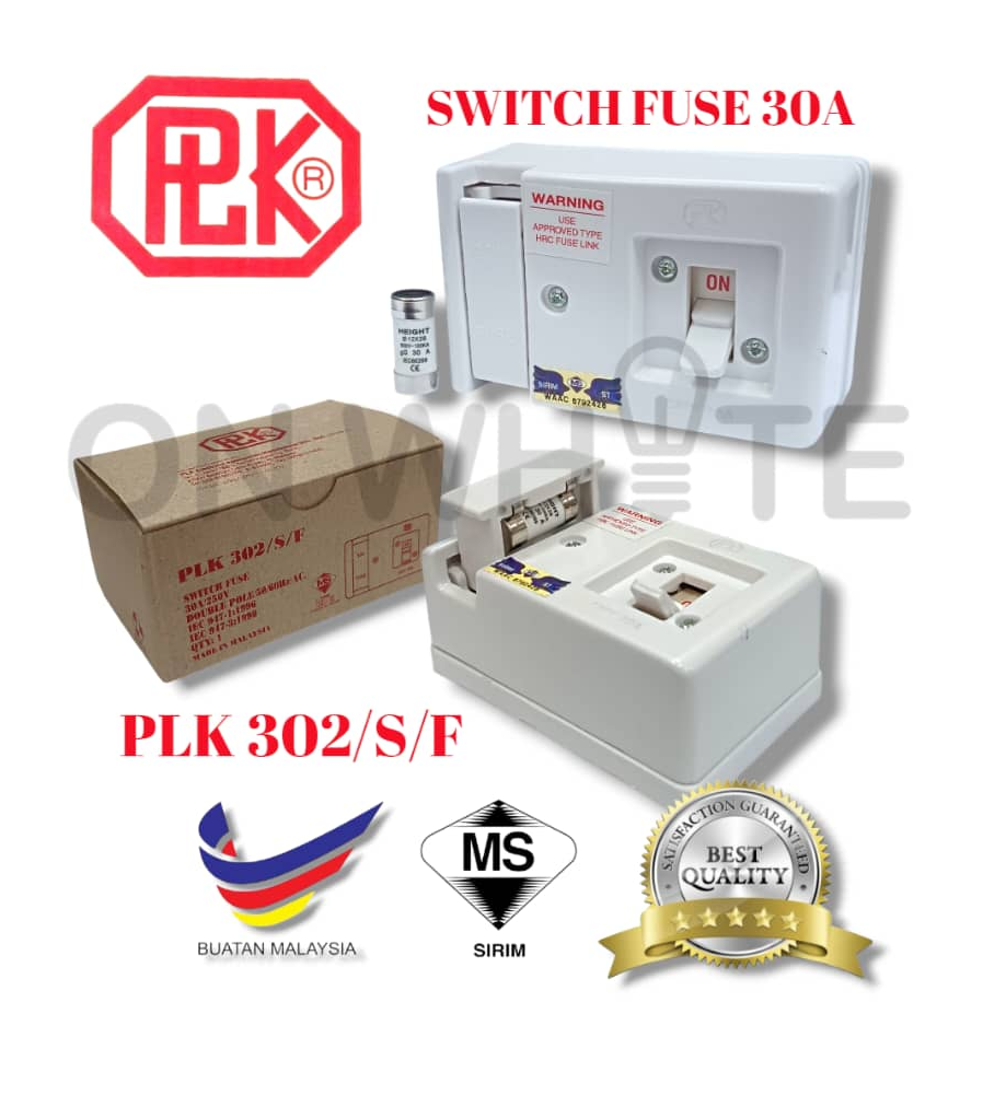 PLK SWITCH FUSE / MAIN SWITCH 30A/60-63A 240V COMPLETE WITH ( LC FUSE ...