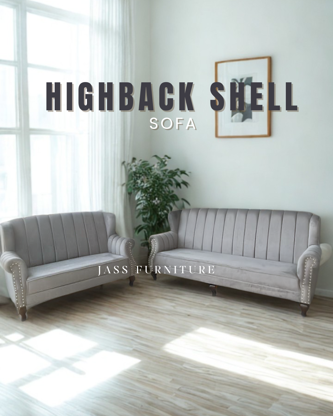 Free shipping Highback Shell Sofa 3 seater 2 seater 1 seater ...