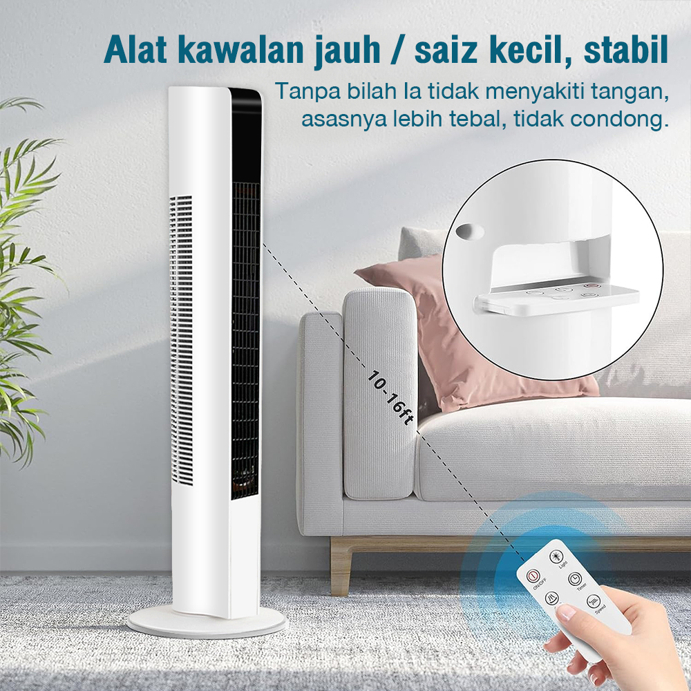 Simmo Tower Fan Bladeless Fan Remote Control Bladeless Standing Fan ...