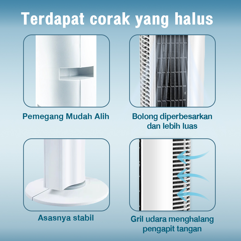 Simmo Tower Fan Bladeless Fan Remote Control Bladeless Standing Fan ...