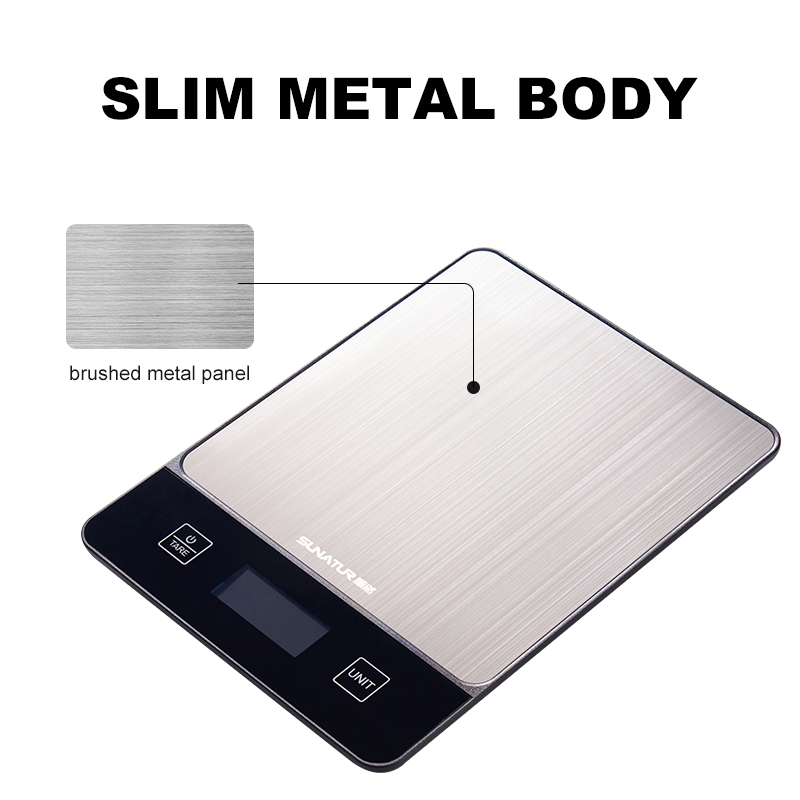 SUNATUR Stainless Steel Digital Kitchen Scale 10kg/1g High Accuracy ...
