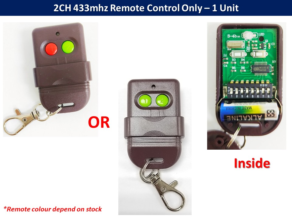 Autogate Door Wireless Remote Control Set - 2 Channel 433mhz Dip Switch ...