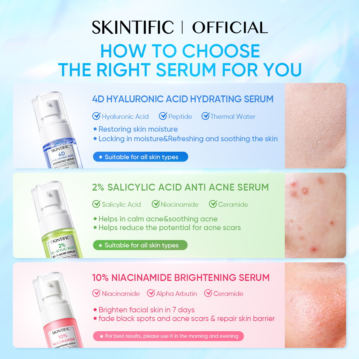 【SKINTIFIC Serums】Peeling Solution/Vitamin C Serum/ Salicylic Acid Acne ...