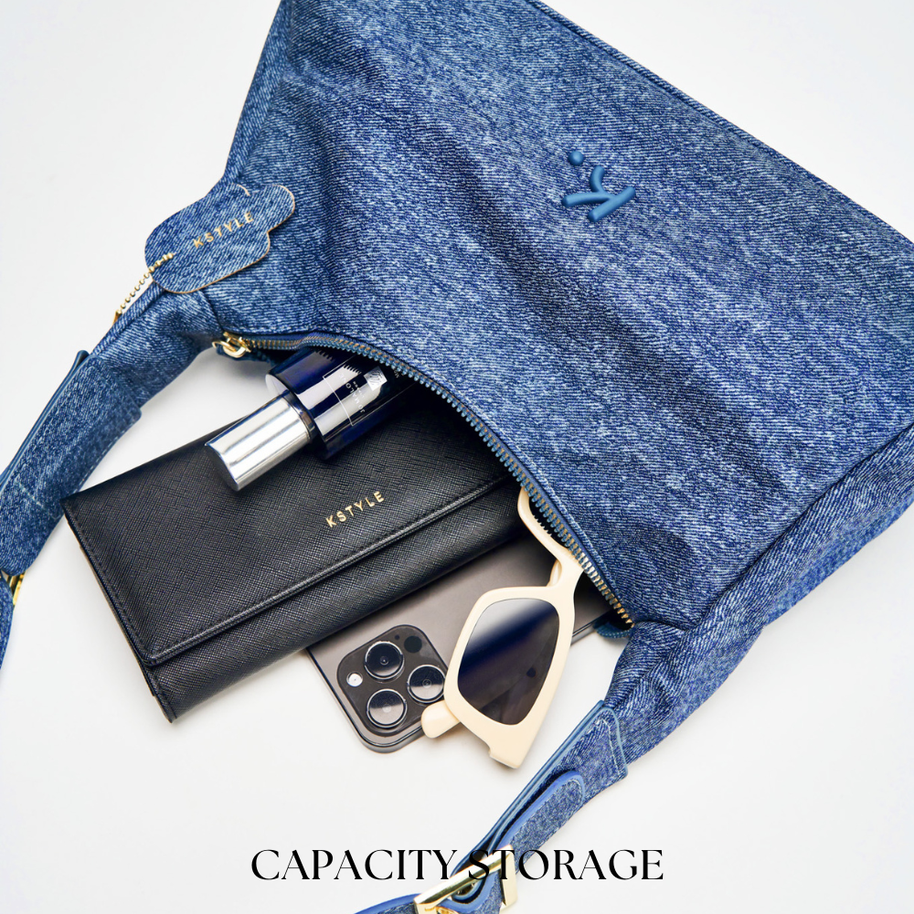 Kstyle - Melly In Denim Bag fashion Hobo Crossbody Shoulder Women Bag Handbag Beg Wanita Cantik ...