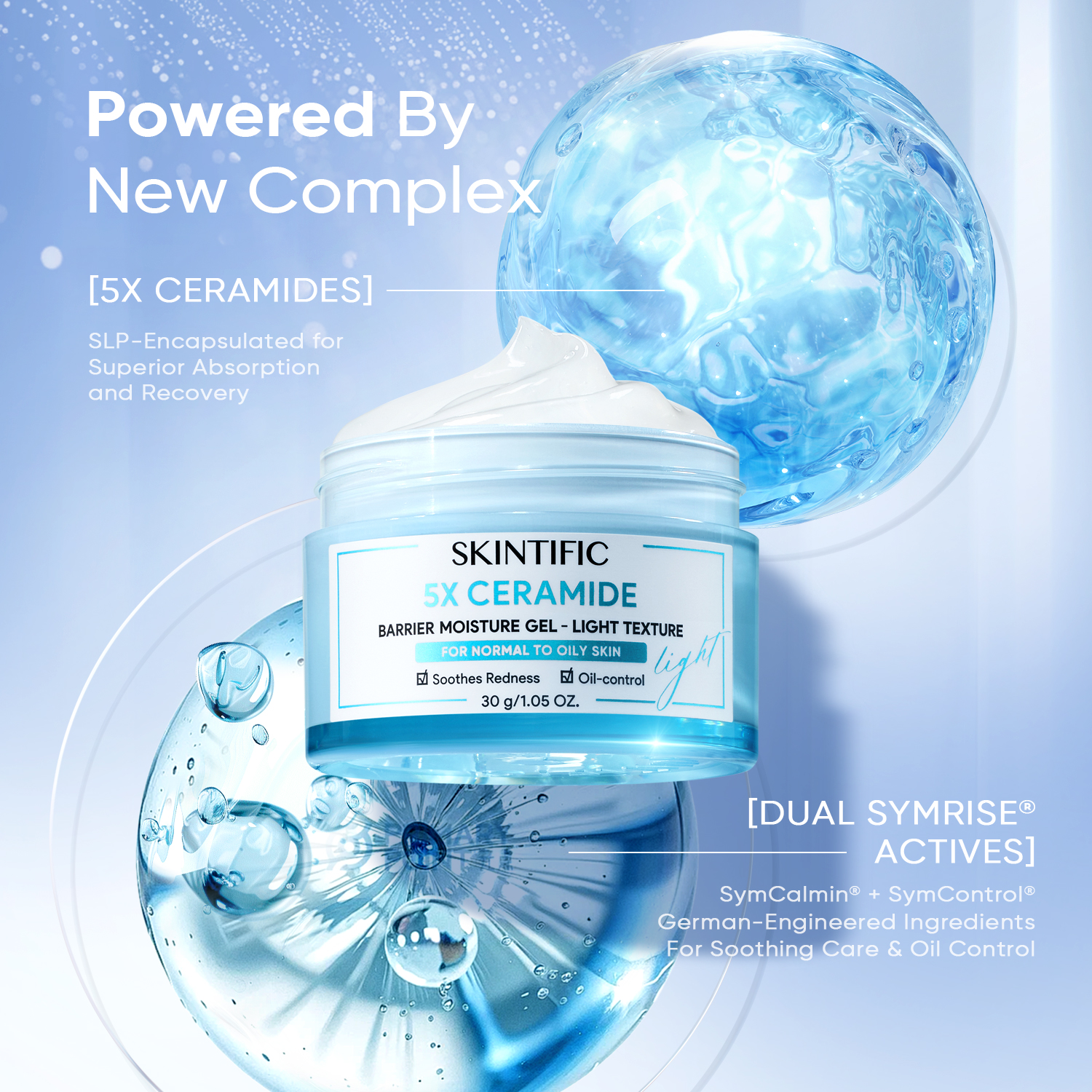 SKINTIFIC 5X Ceramide Moisture Gel Light-Texture Oil-control ...