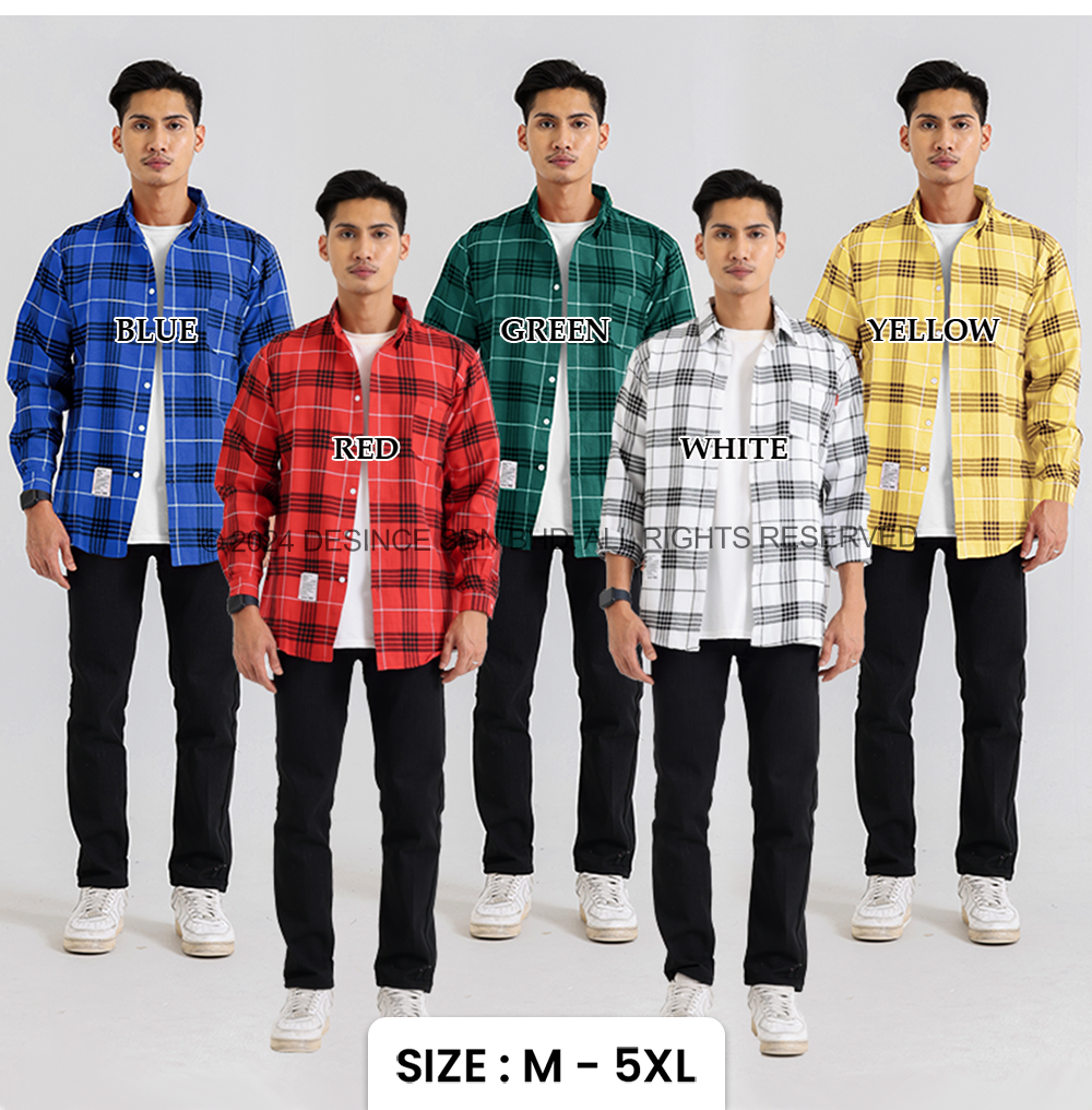 🇲🇾DESINCE Men Shirt Button Shirt Top Baju Kemeja Jaket Lelaki Man ...
