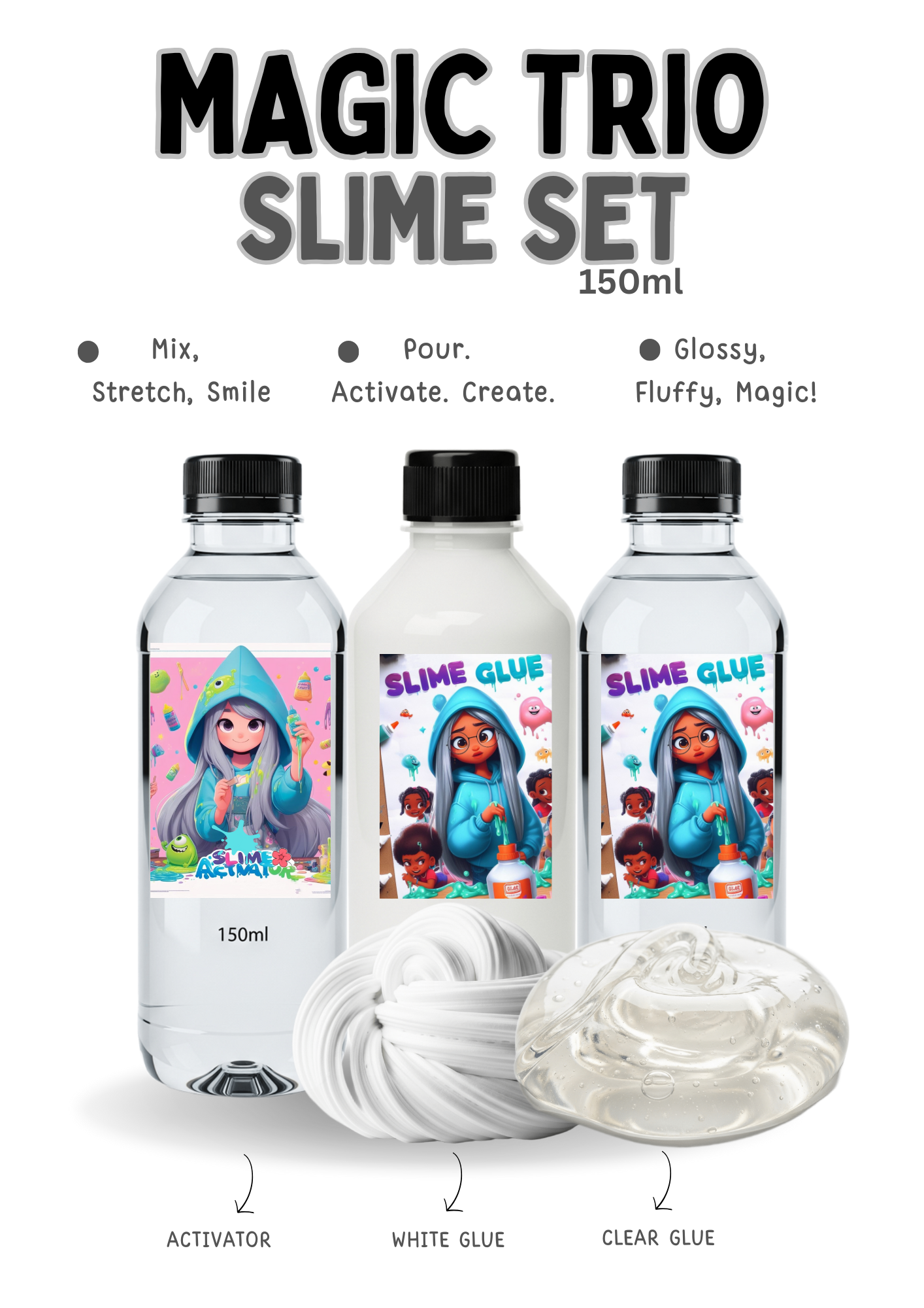 Magic Trio Slime Set – All-in-One Slime Starter Fun! 150ml | Shopee ...