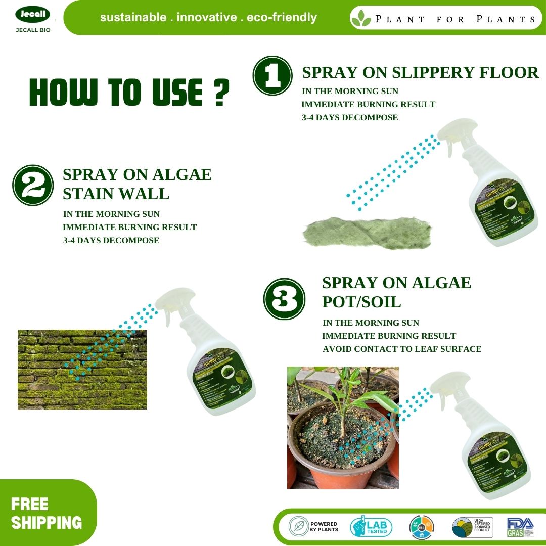 Jecall-Bio BIOMOSS 1L | Semburan Lumut | Algae Moss Removal Spray ...