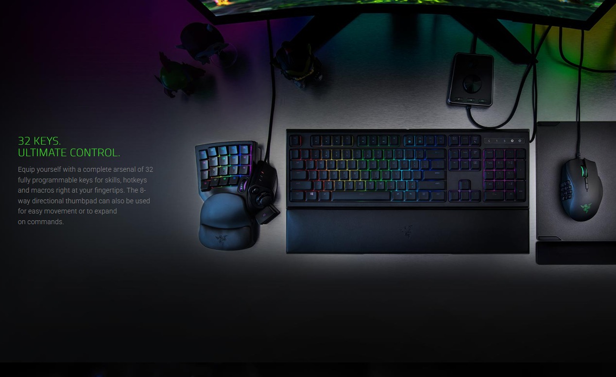Razer Tartarus V2 Mecha-Membrane Wired Gaming Keypad with 32 ...
