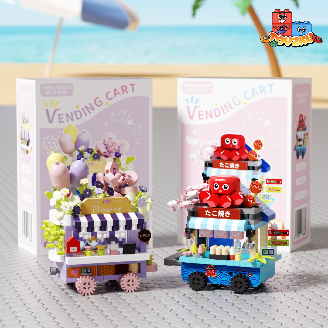 Mekansm Vending Cart Blok Binaan Mini Building Blocks BBQ Tea Fruit ...
