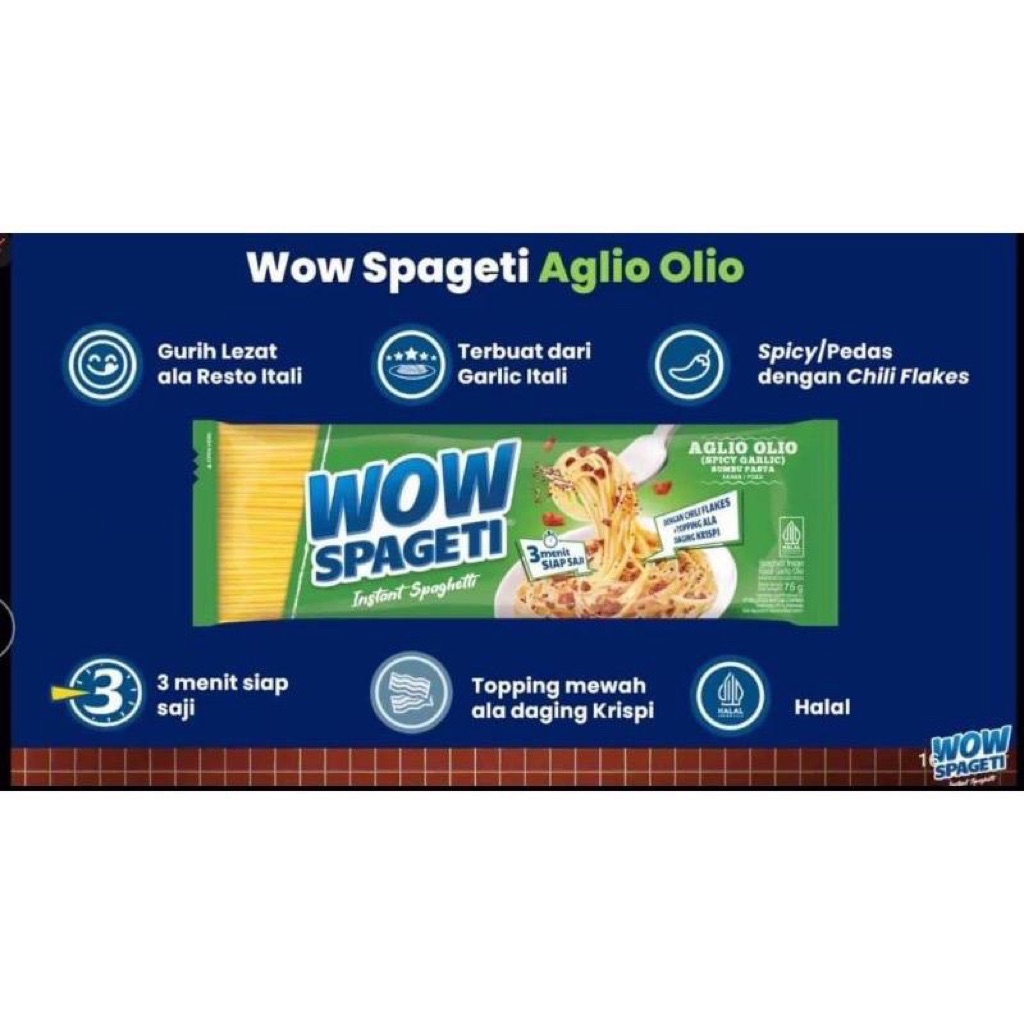 HALAL WOW SPAGETI CARBONARA BOLOGNESE AGLIO OLIO INSTANT SPAGETI VIRAL ...