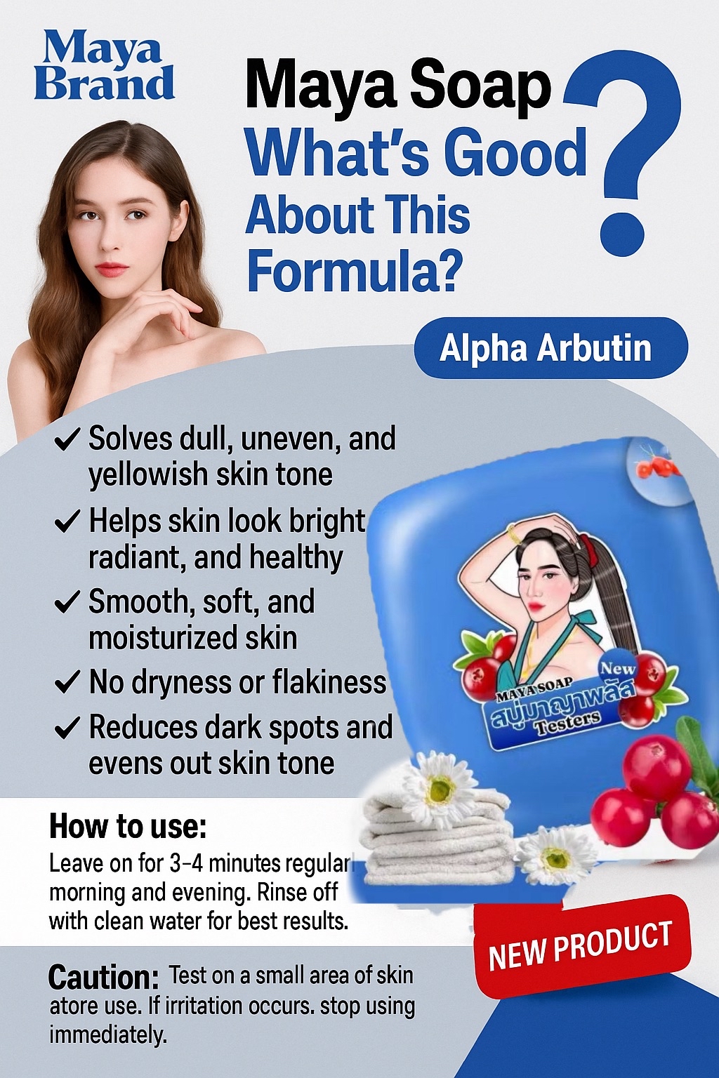 Maya Soap Whitening Alpha Arbutin Blueberry | Shopee Malaysia