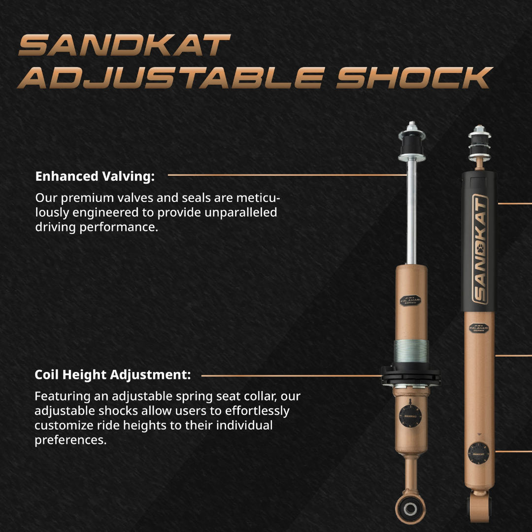 SANDKAT Toyota Land Cruiser Prado 95 Adjustable Shock Absorber 8 Stage ...
