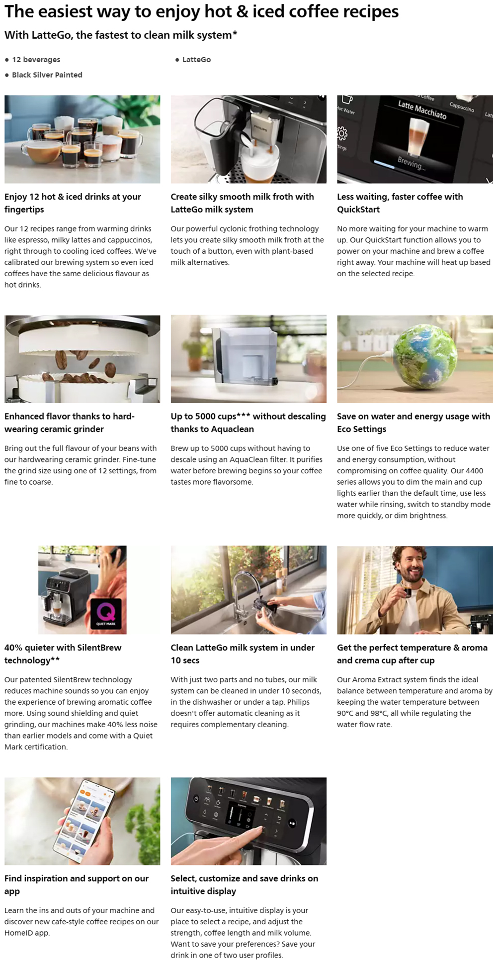 Philips EP4446 Series 4400 Fully Automatic Espresso Coffee Machine ...