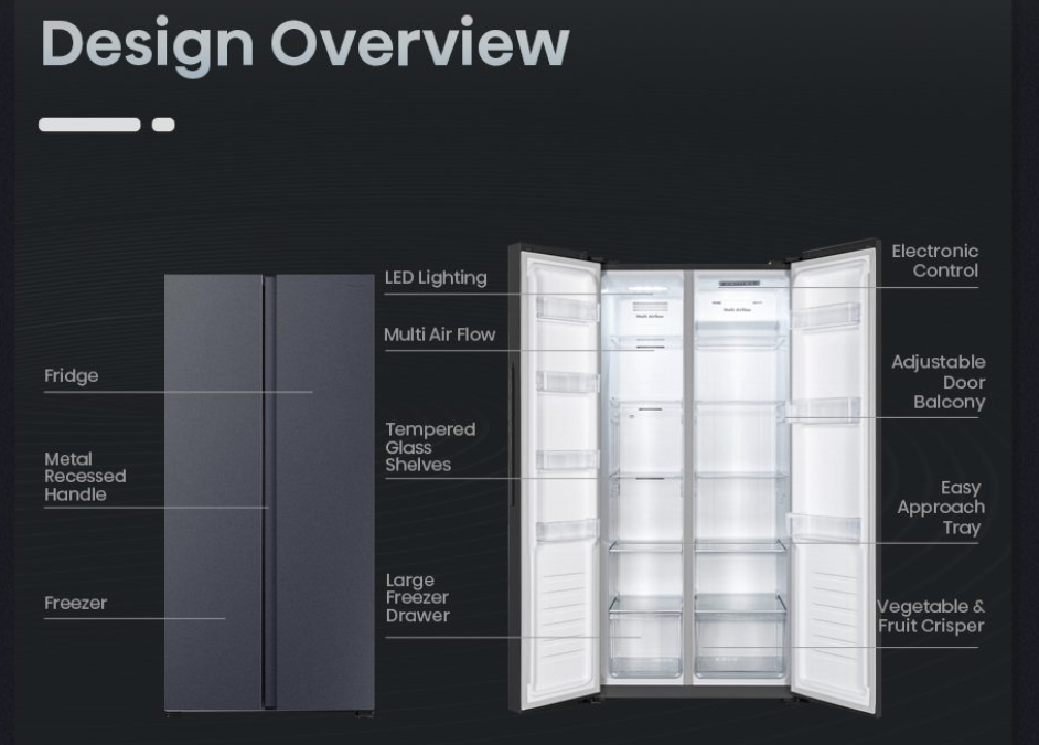 [BEST DEAL] Hisense Side by Side Fridge 510L Inverter | 2 Door ...
