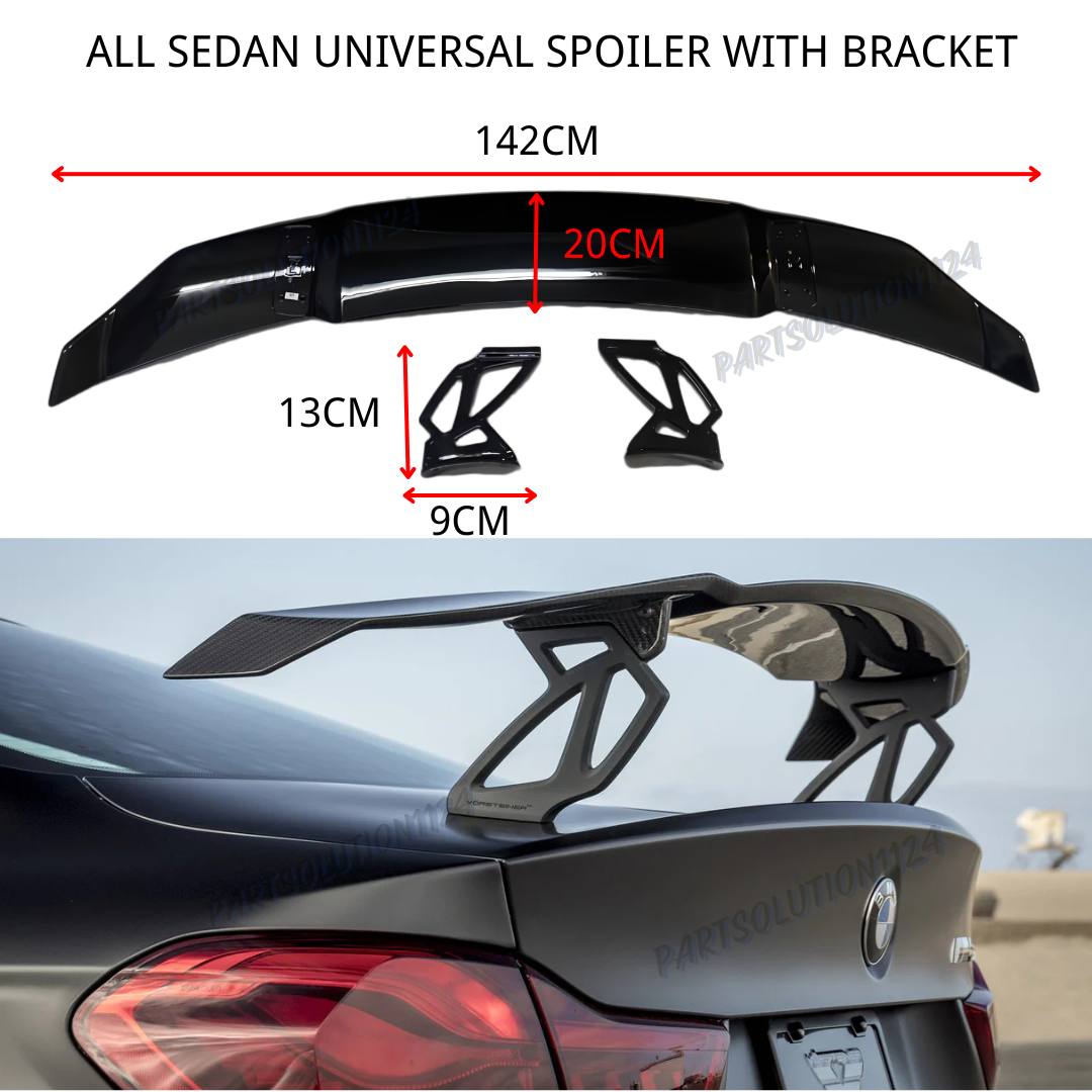Universal Car Sedan Spoiler Seagull Spoiler Black ( NEED TO DRILL ...