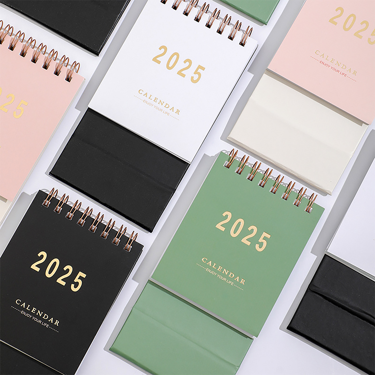 Mini Desk Calendars Pocket Calendar Standing Flip Steel Coil Yearly ...