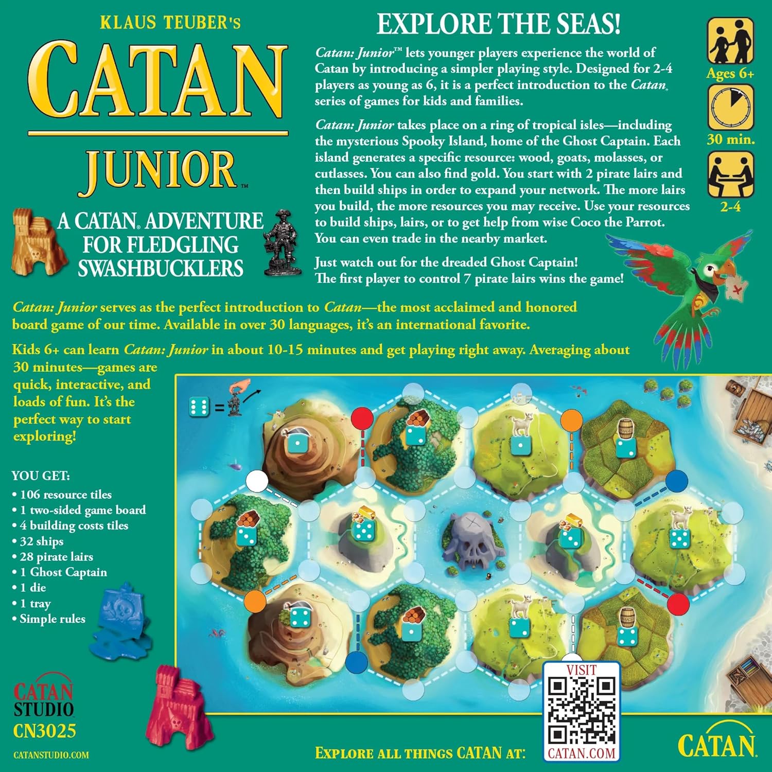 CATAN Junior Board Game (Original) - Swashbuckling Adventure for Young ...
