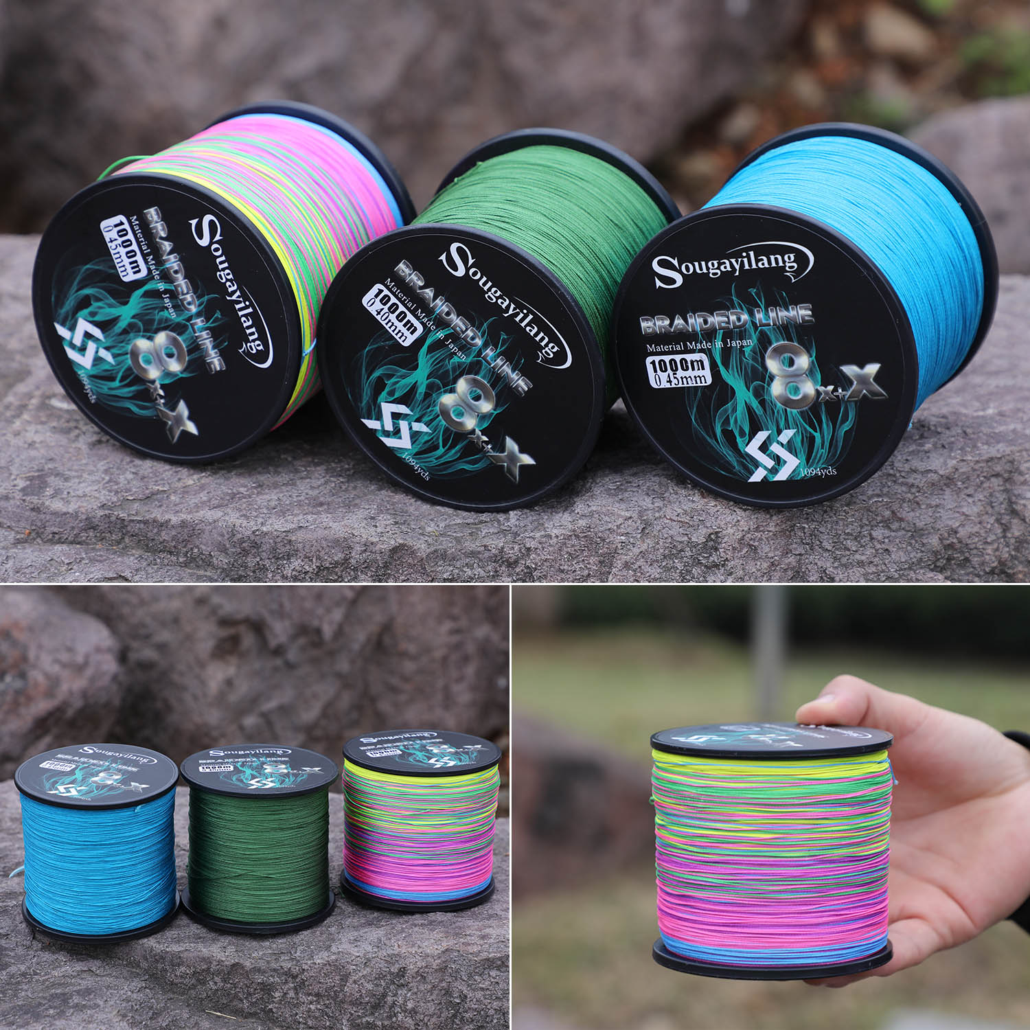 🔥Malaysia Strong fishing line 300M 500M 1000M PE 8+X Stands braided ...