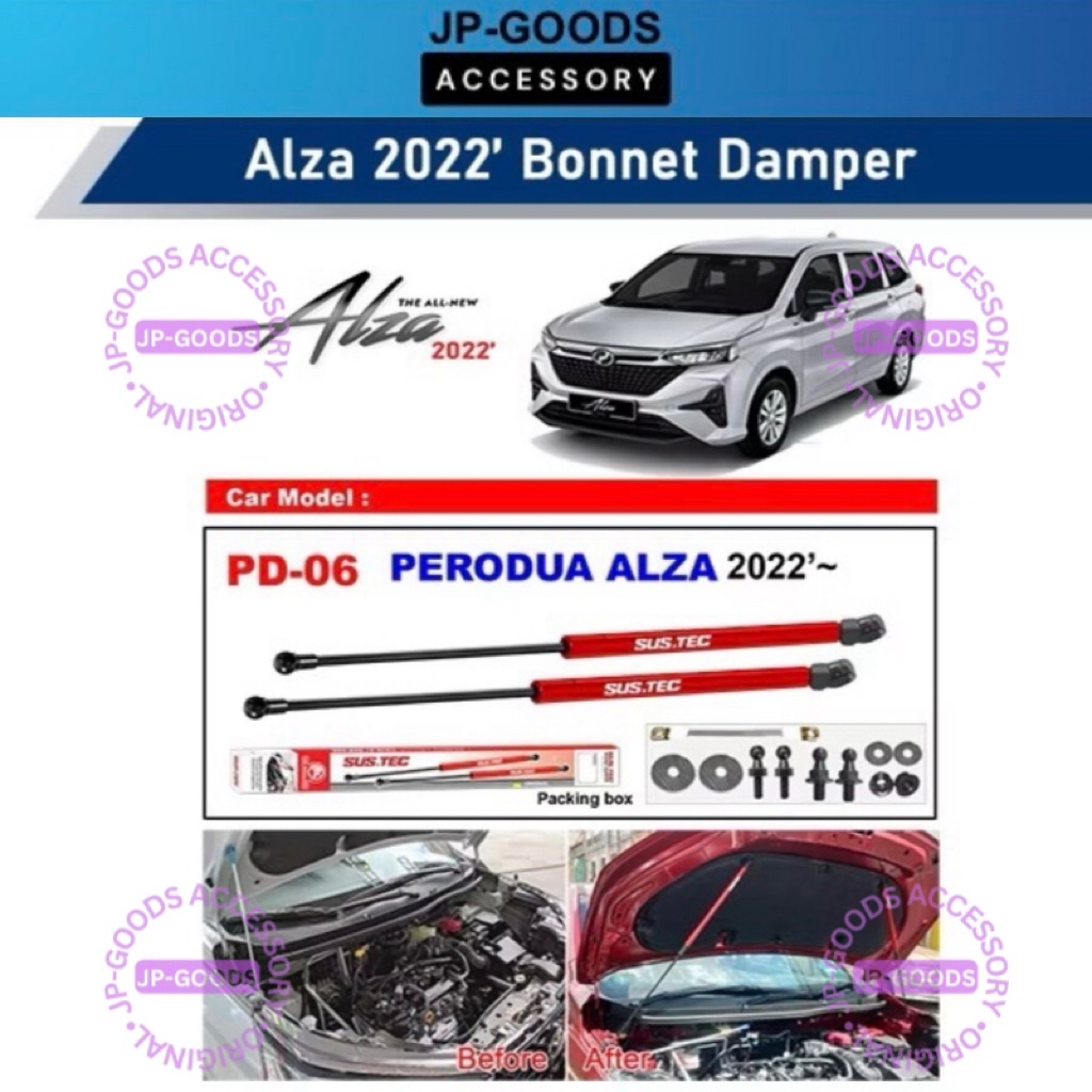 Perodua Alza 2022 - 2024 D27A Sustec Bonnet Damper Front Hood Damper ...