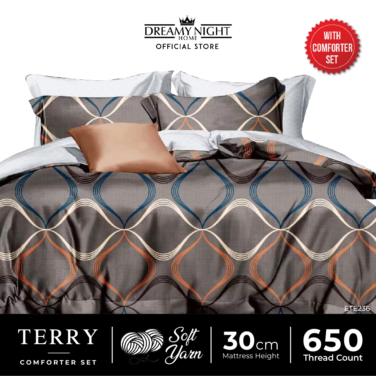 Dreamynight Home Terry Soft Microfiber Printed Comforter Set 3in1 5in1 ...