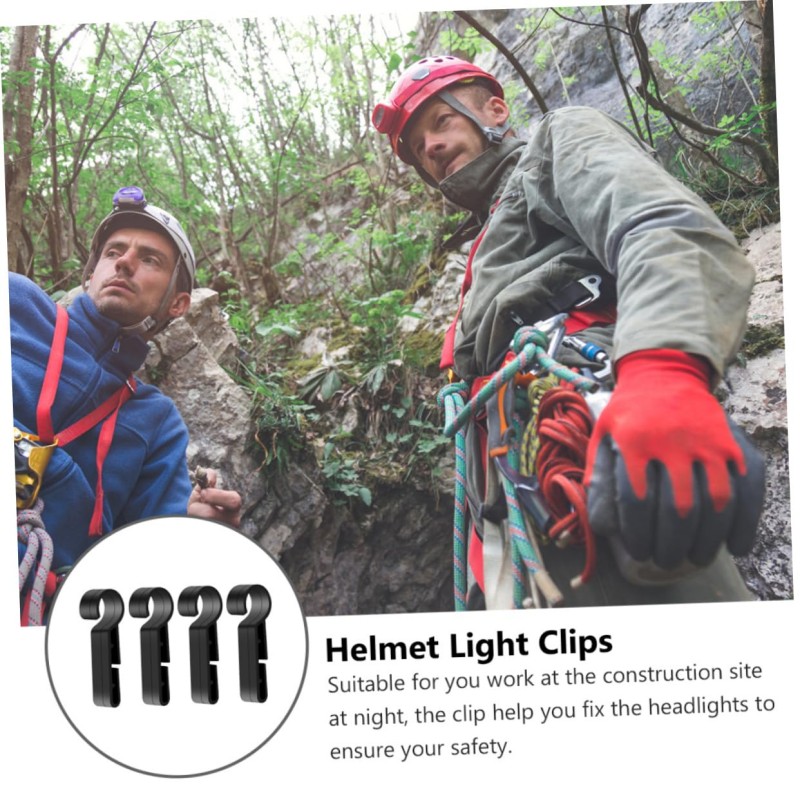 30Pcs Hard Hats Lamp Clip Holder Safety Helmet Headlight Buckle Fixed ...