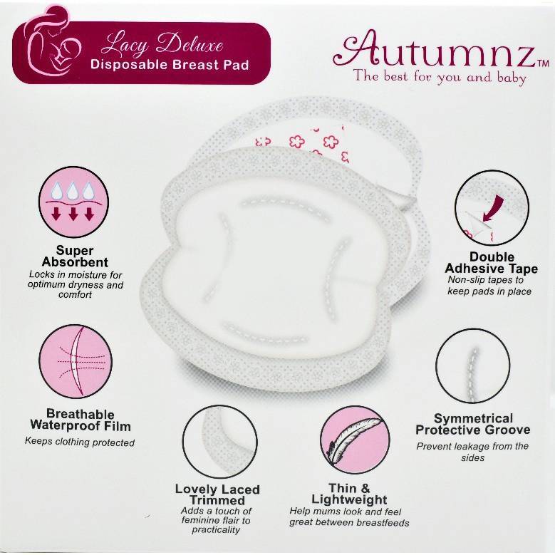 AUTUMNZ | KEPERLUAN IBU | LACY DELUXE DISPOSABLE BREASTPAD | Shopee ...