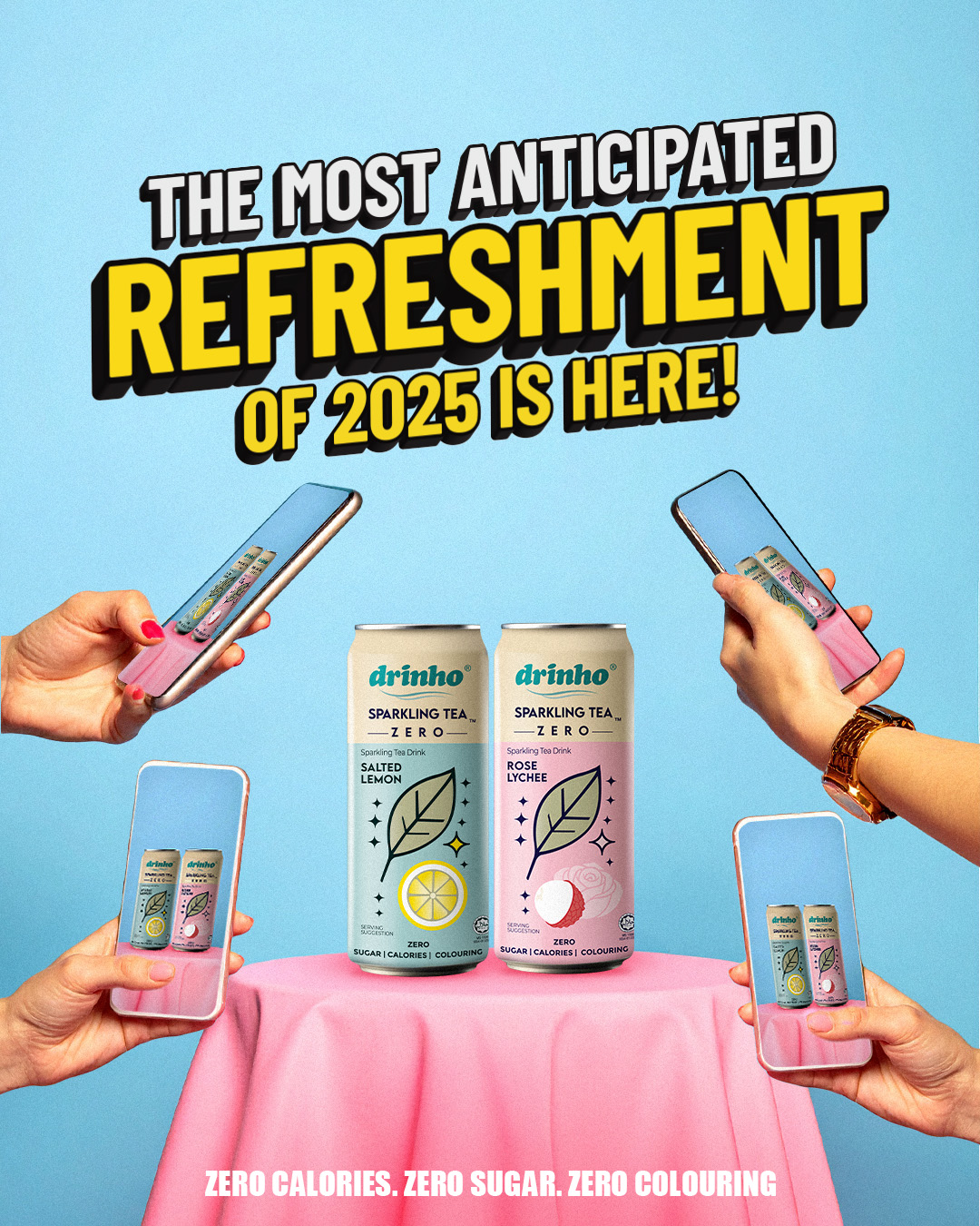 24x320ml RoseLychee Drinho SparklingTea | Shopee Malaysia