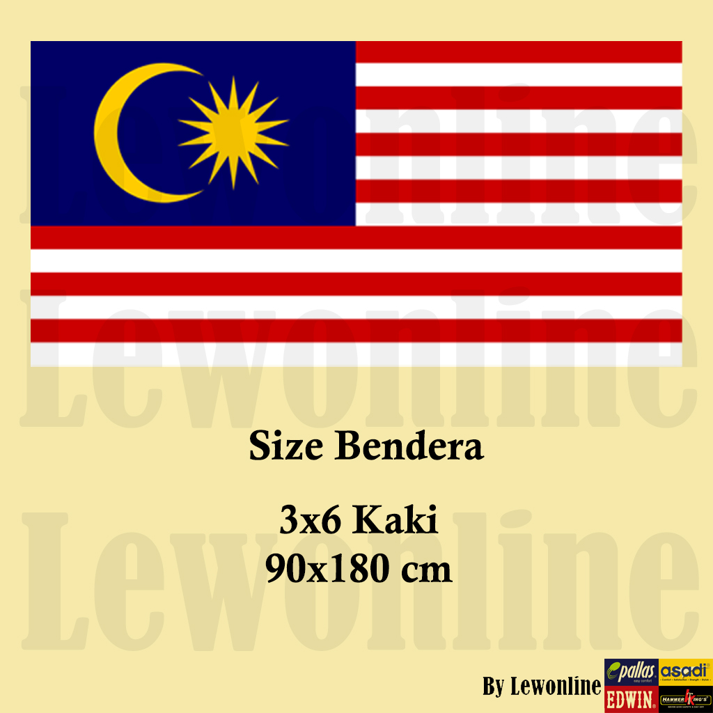 Malaysia Flag 2x4 3x6 2x8 / Bendera Malaysia 马来西亚国旗州旗 STB24 STB36 STB28 ...