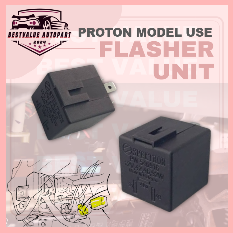 DENSO FLASHER UNIT RELAY TURN SIGNAL 3 PIN PRTON CAR USE 3 PIN 12V 42 ...