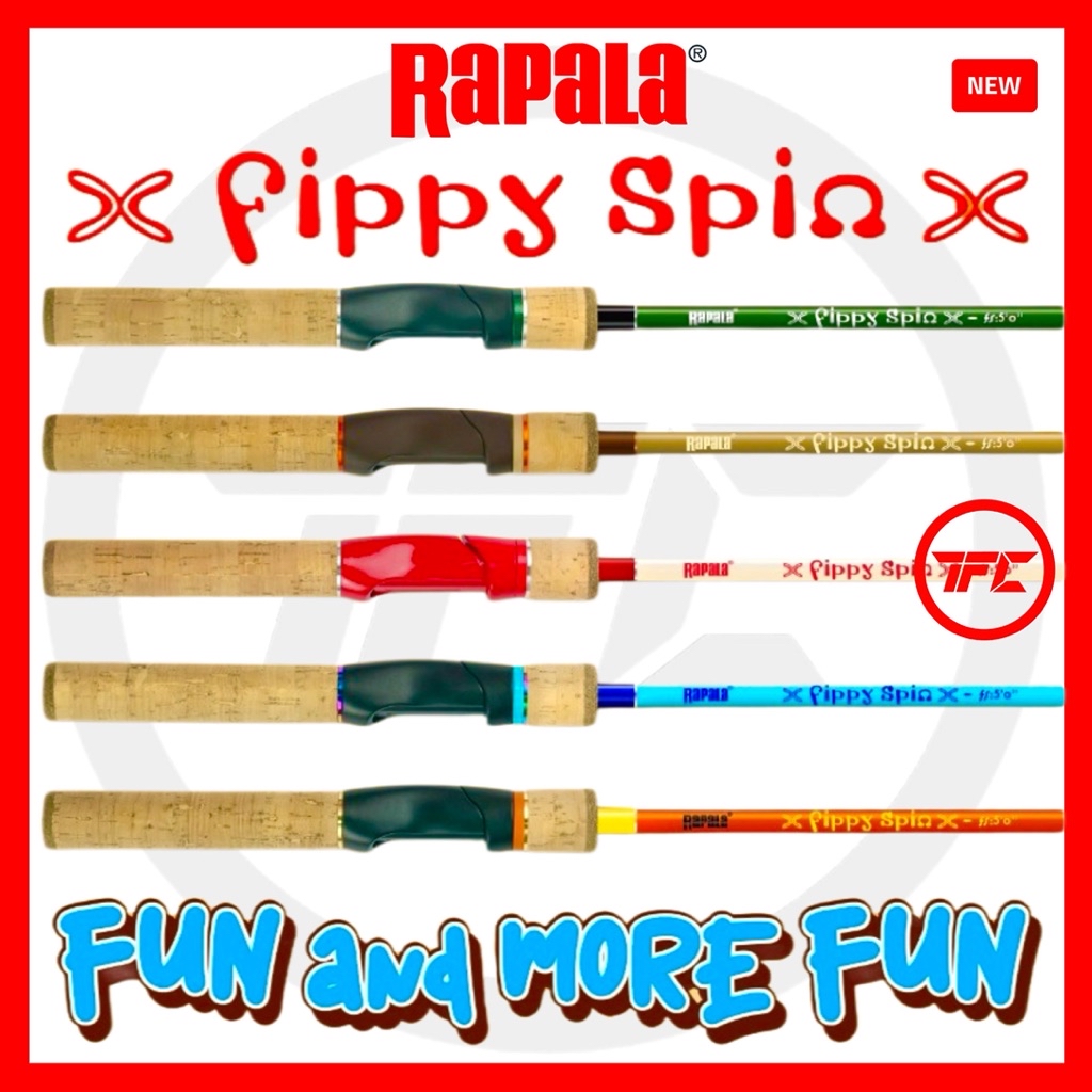 2025 RAPALA FIPPY Spin & Rage R500 Fishing Rod Reel 5’ Spinning ...