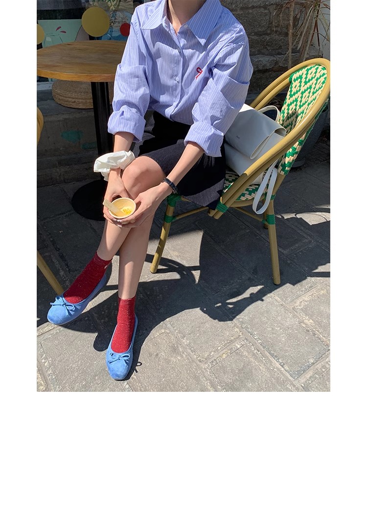 [Ready Stock In Malaysia] Blouse Women Baju Kemeja Perempuan Striped ...