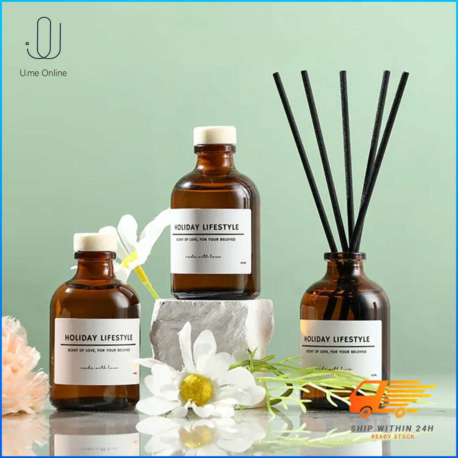 U.me B1F1 Premium Essential Oil Reed Diffuser Room Fragrance ...
