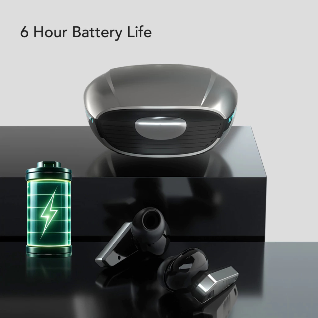 Dmes DE16 Wireless Earbuds Bluetooth 5.3 IPX6 Waterproof 13mm Driver 6H Battery 50ms Low Latency ...