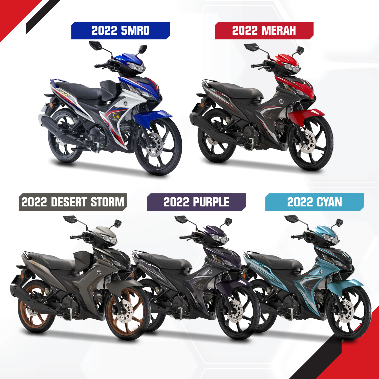 Yamaha Original 135LC FI V8 Body Cover Set Front Panel Dada Depan Merah ...