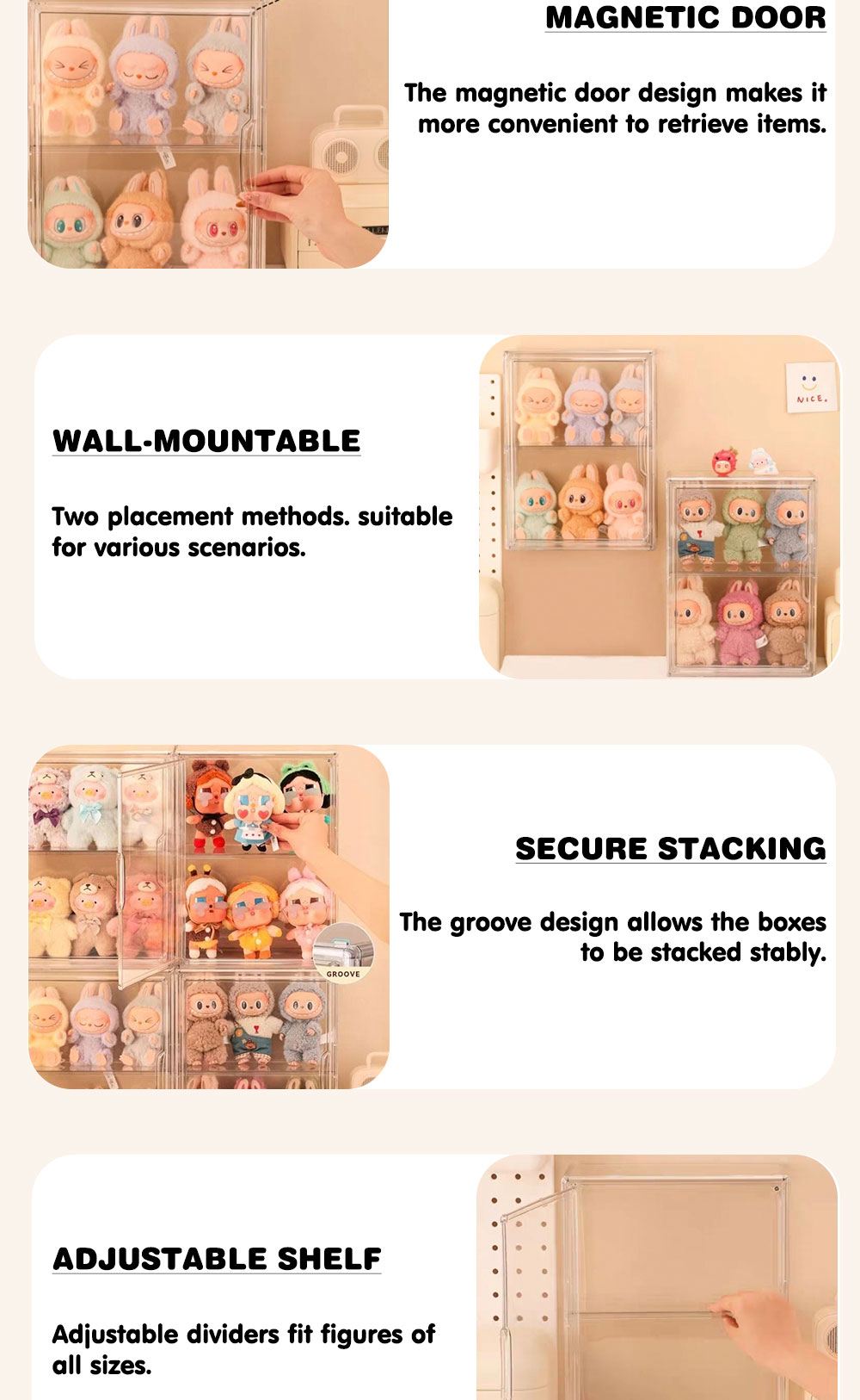 SUSU HOMES Display Storage Box Kotak Simpan Barang Wall-Mounted ...