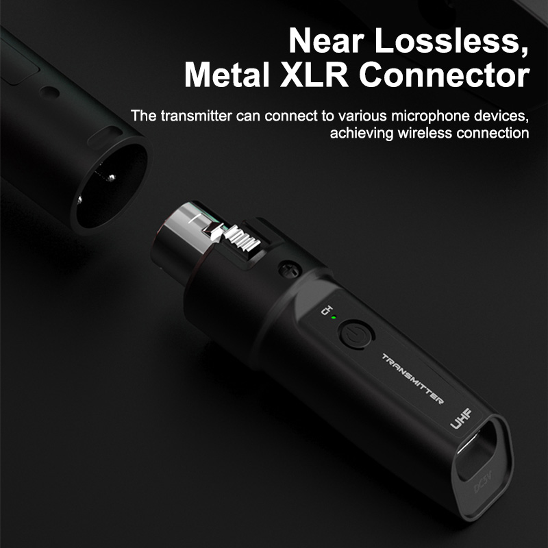 Wireless MicrophoneK Set 1 2.4Ghz System XLR Transmitter and Receiver ...