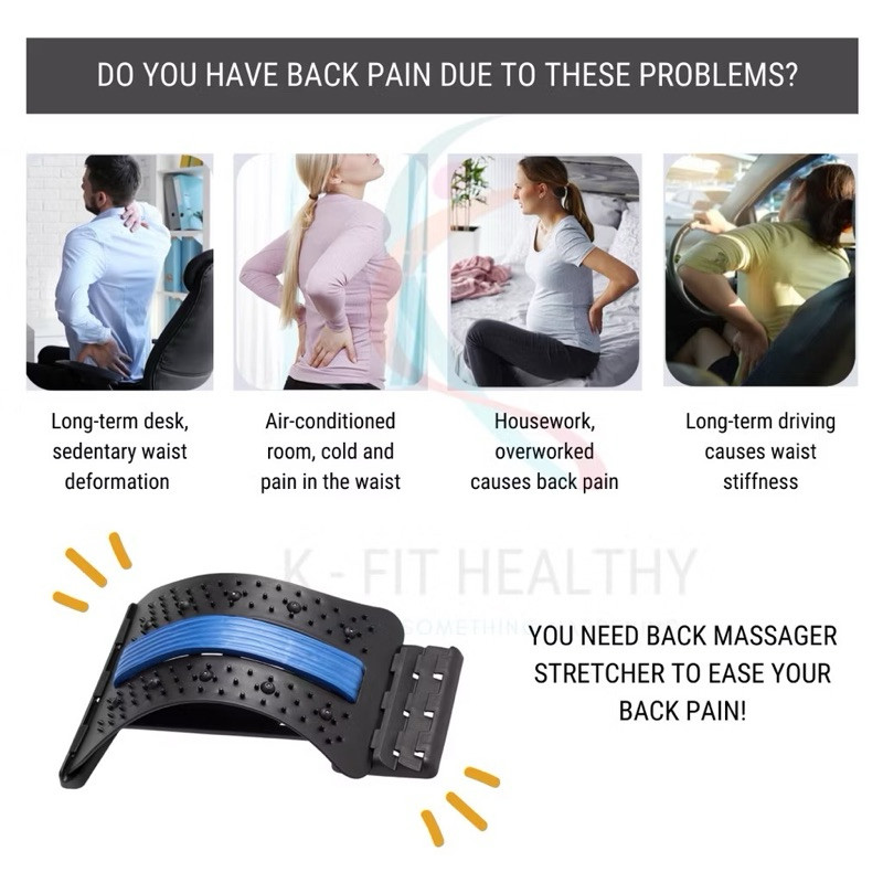 Back Stretcher Massager Board with 10 Magnetic Points – Spine Support ...