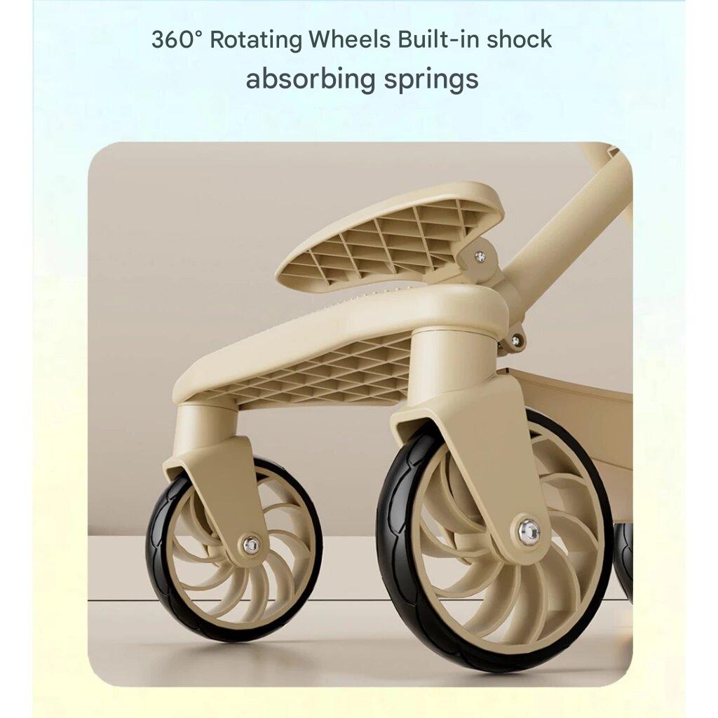 2 Way Reclining Baby Stroller Foldable Can sit or lie down Magic Trolley 360° Putaran | Shopee ...