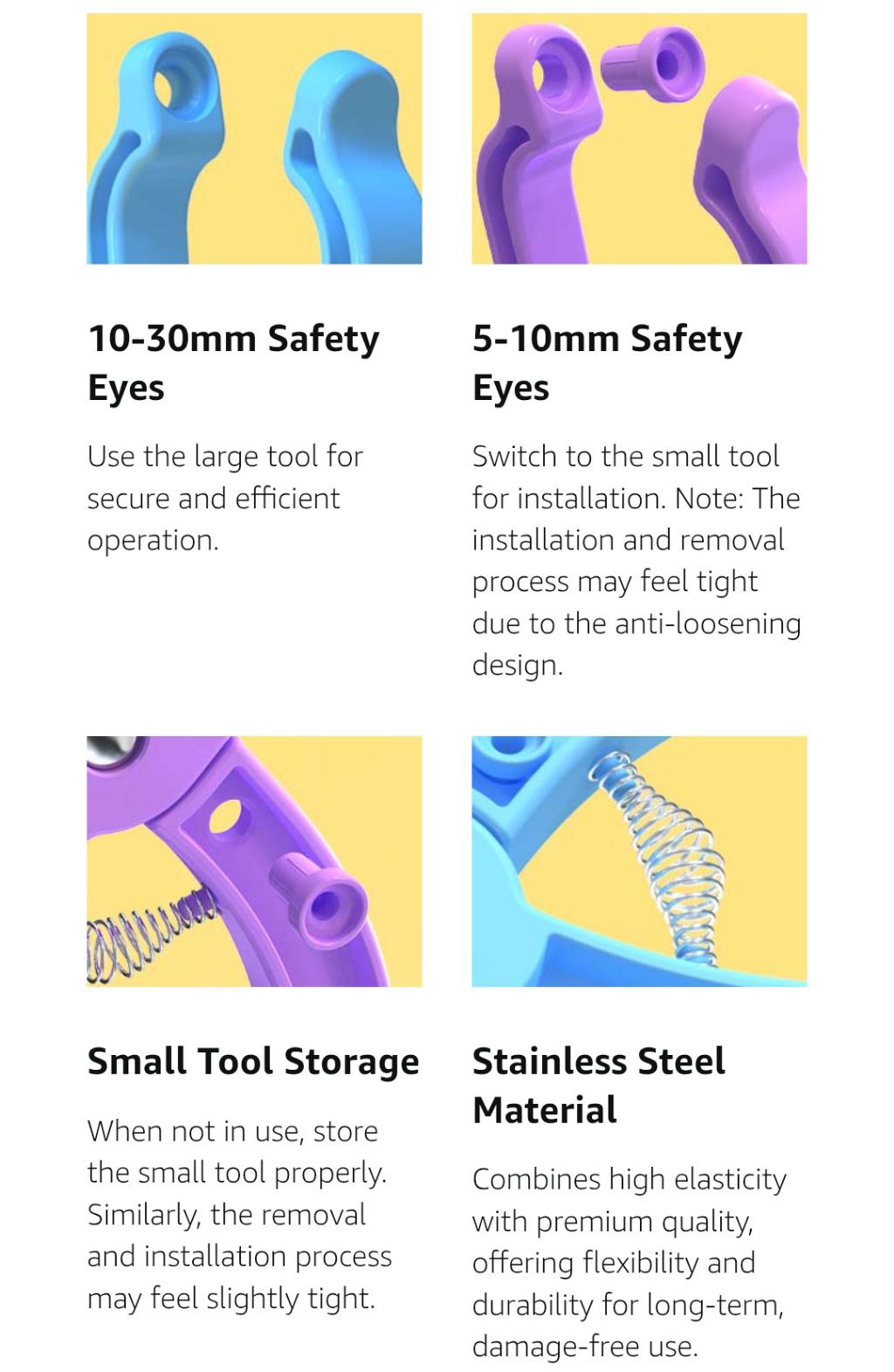 [TSW] Safety Eyes Tool for 5-30mm Safety Eyes / 钩编玩偶安全眼工具 | Shopee Malaysia
